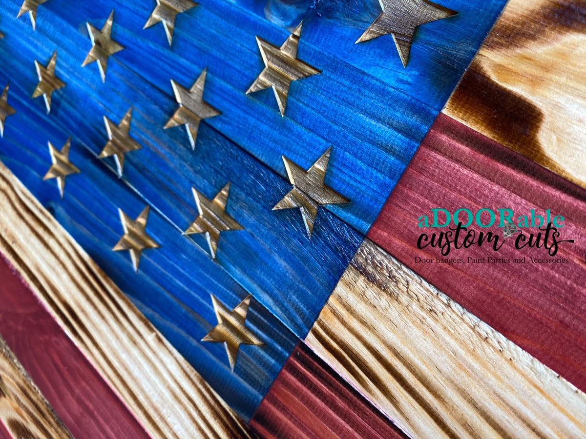 Rustic American Flag – aDOORable Custom Cuts