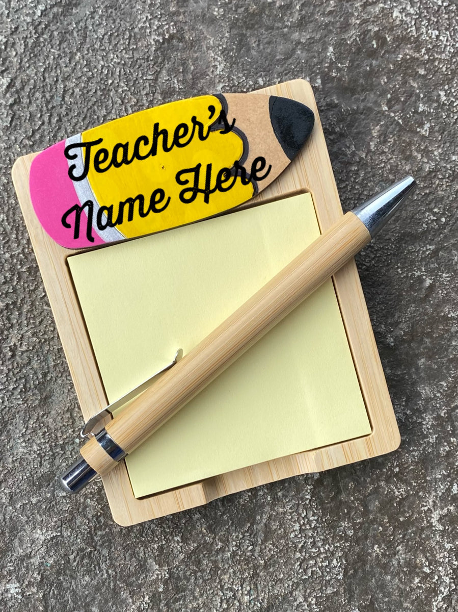 Post-It Note Holder & Pen Gift Set – aDOORable Custom Cuts